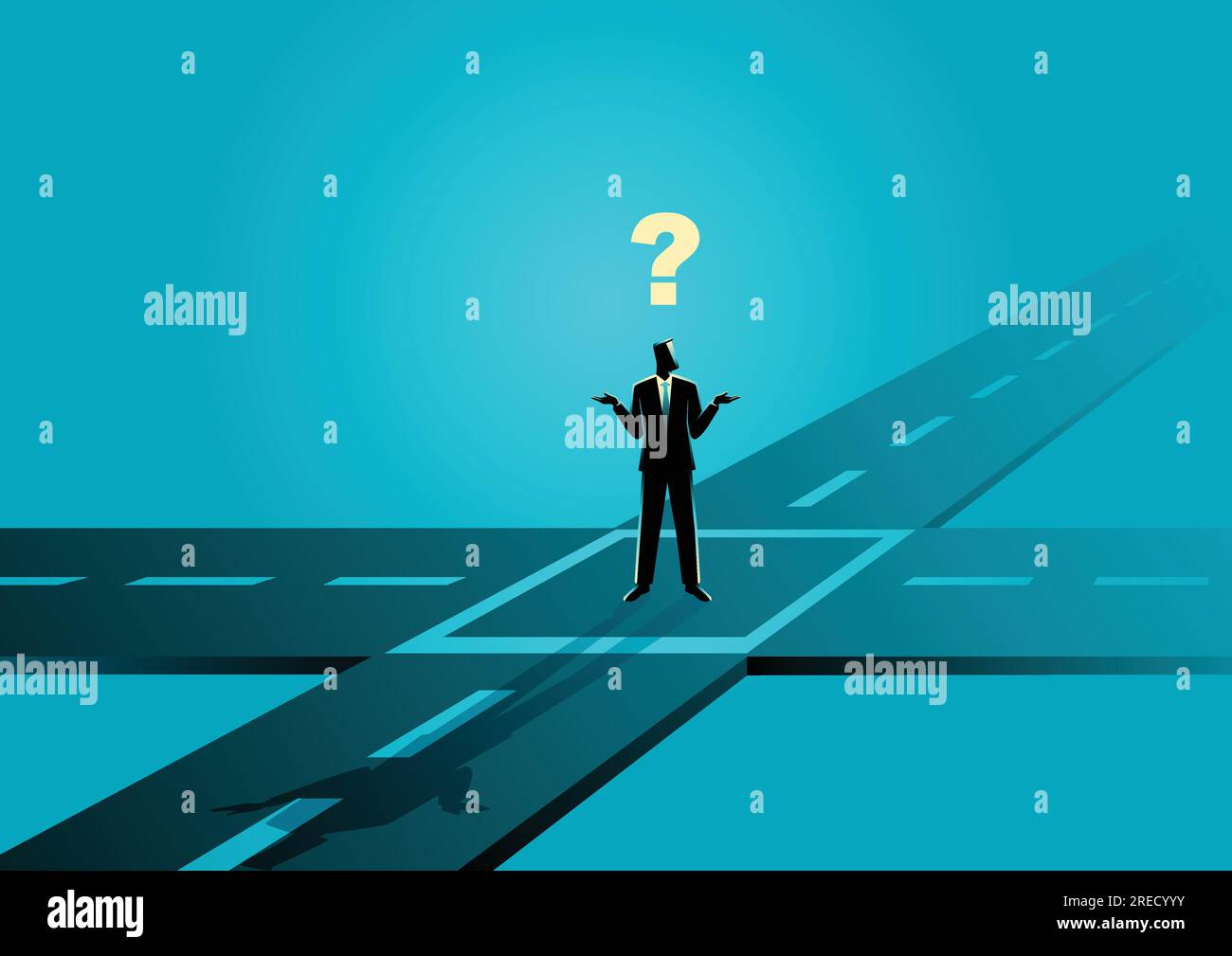 Business man standing at the crossroads hi-res stock photography and ...