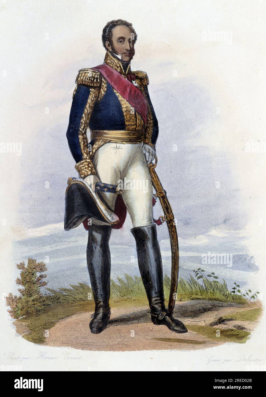 Portrait de Louis Gabriel (Louis-Gabriel) Suchet (1770-1826), marechal ...