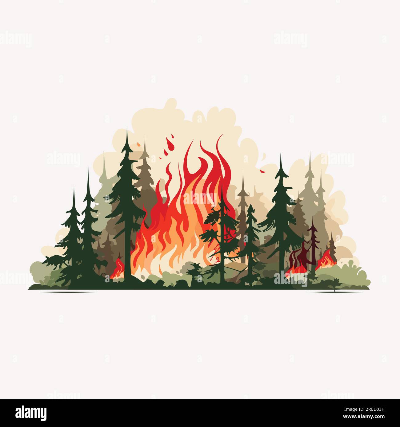 Burning Forest Clipart