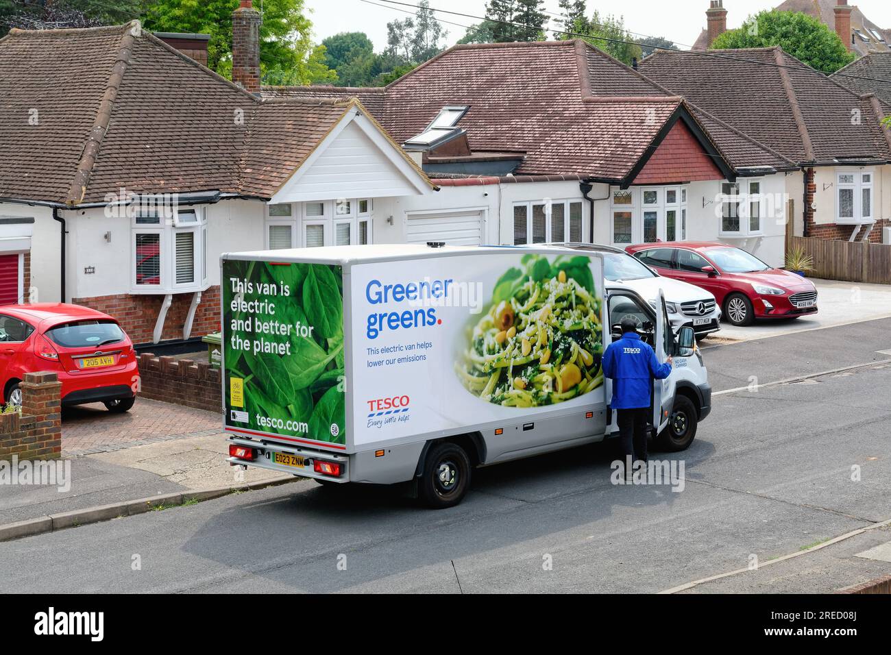 Tesco home delivery van hi-res stock photography and images - Alamy