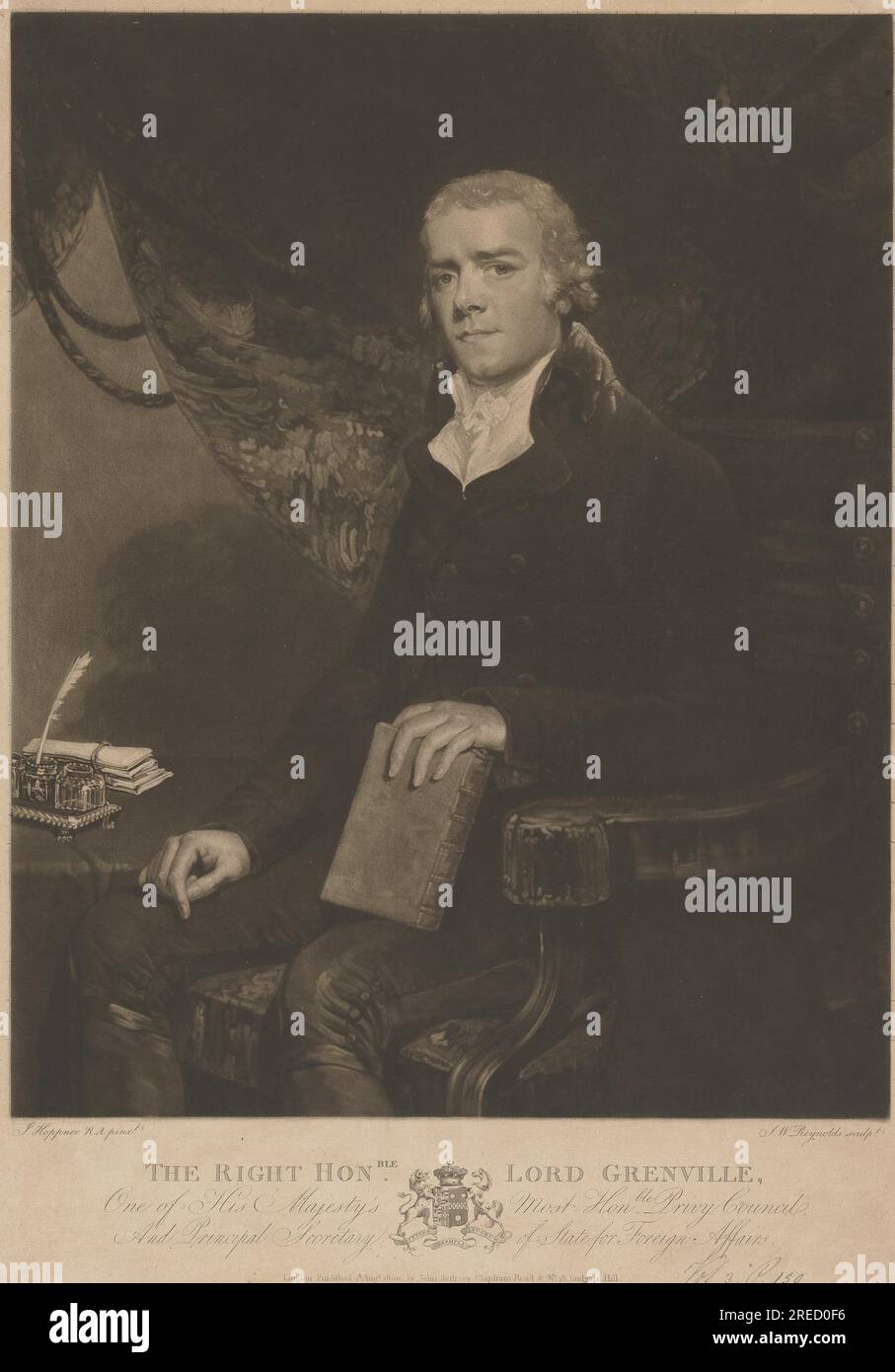 The Right Honourable Lord Grenville 1800 by Samuel William Reynolds ...