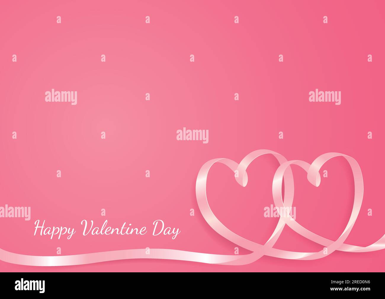 Hearts made pink ribbon Stock Vector Images - Alamy