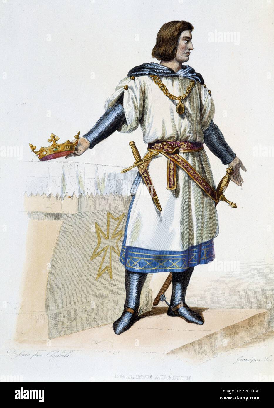 Portrait de Philippe Auguste, roi de France (1165-1223) - in "Le ...