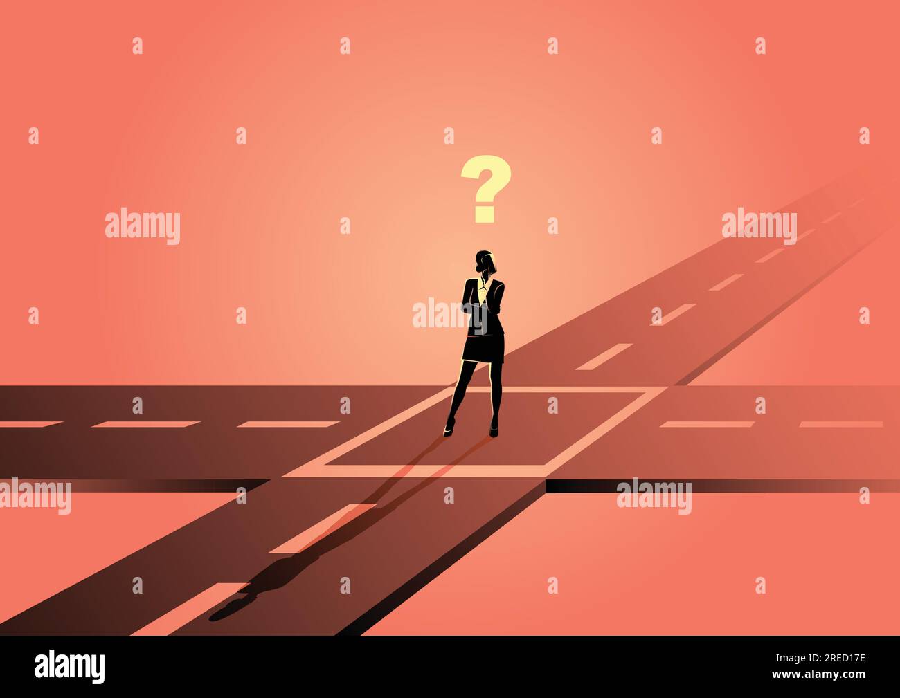 Stand at crossroads Stock Vector Images - Alamy