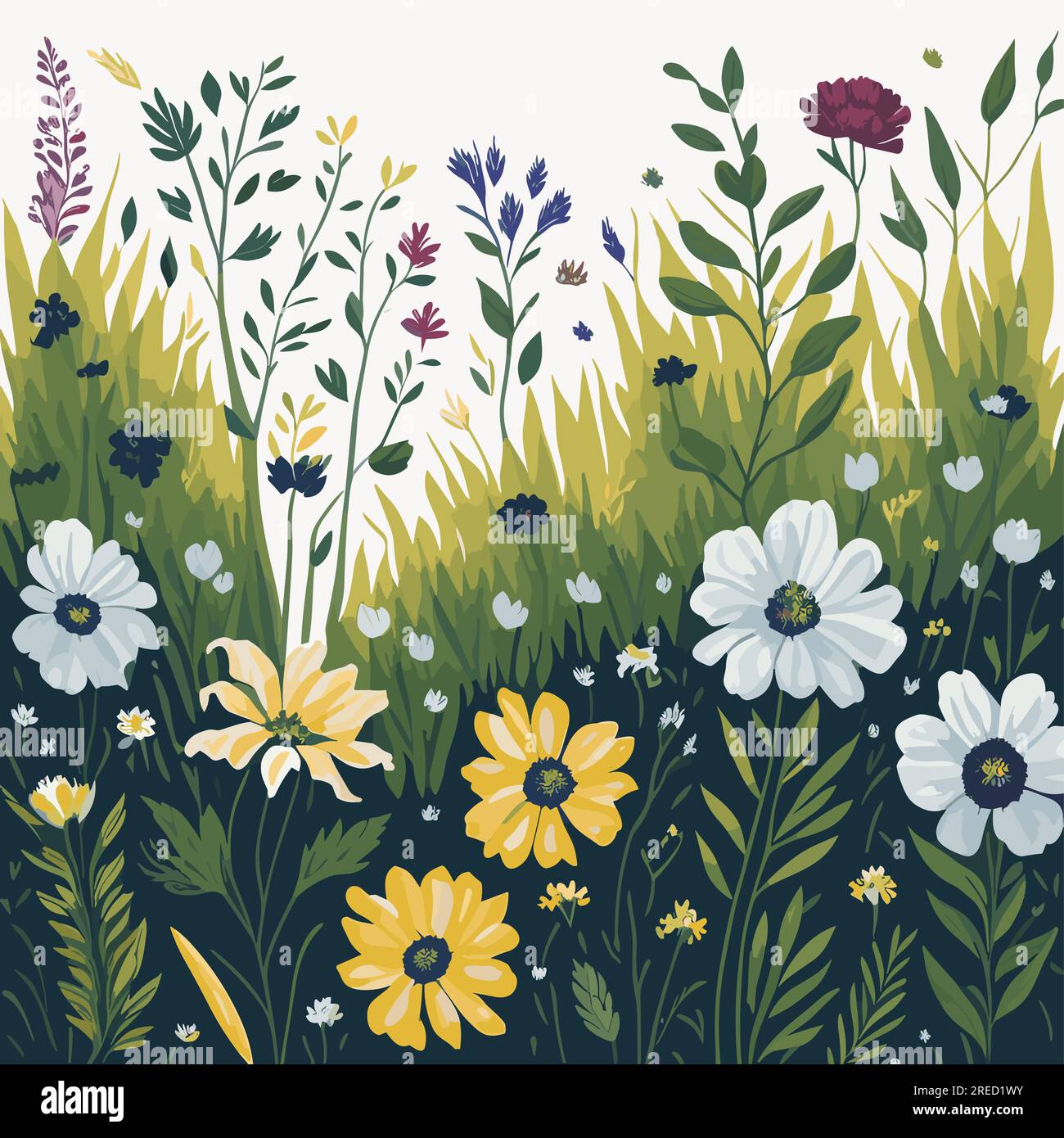 Nature and wildflowers Stock Vector Images - Alamy