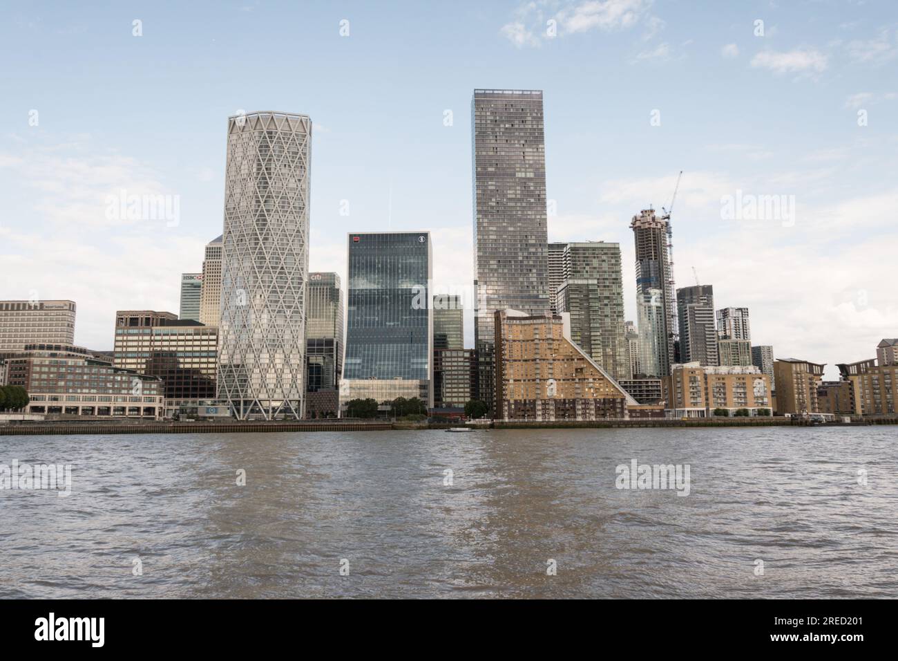 Skyscraper buildings and skyline at Canary Wharf, Isle of Dogs, London ...