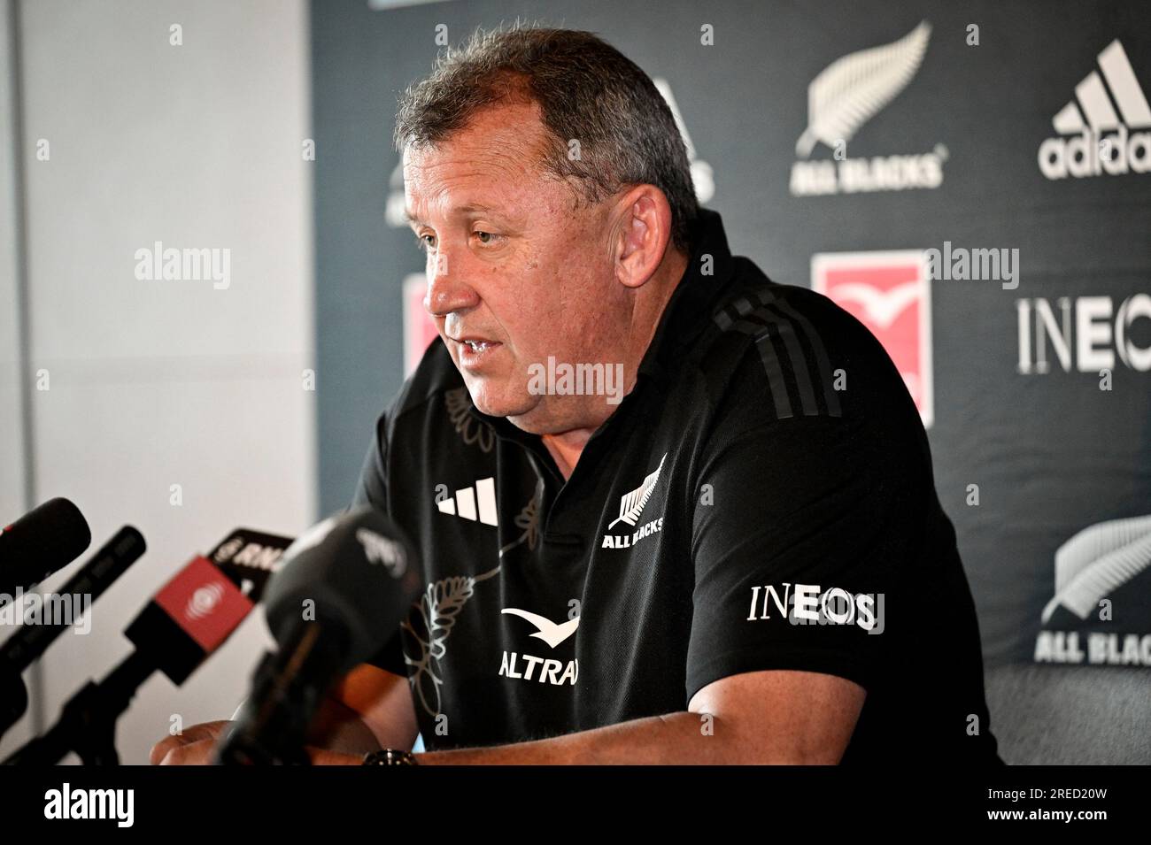 27th July 2023: Auckland, New Zealand: Head coach Ian Foster during a ...