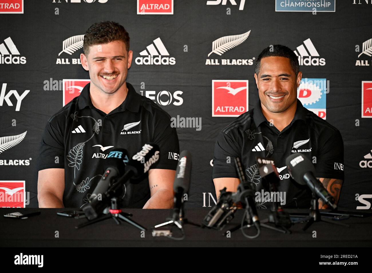 27th July 2023: Auckland, New Zealand: Dalton Papalii and Aaron Smith ...