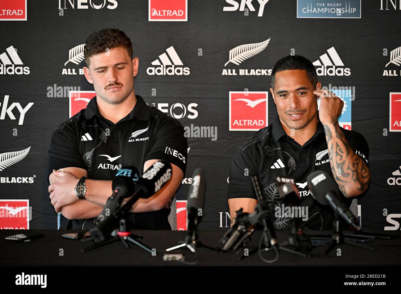 27th July 2023: Auckland, New Zealand: Dalton Papalii and Aaron Smith ...