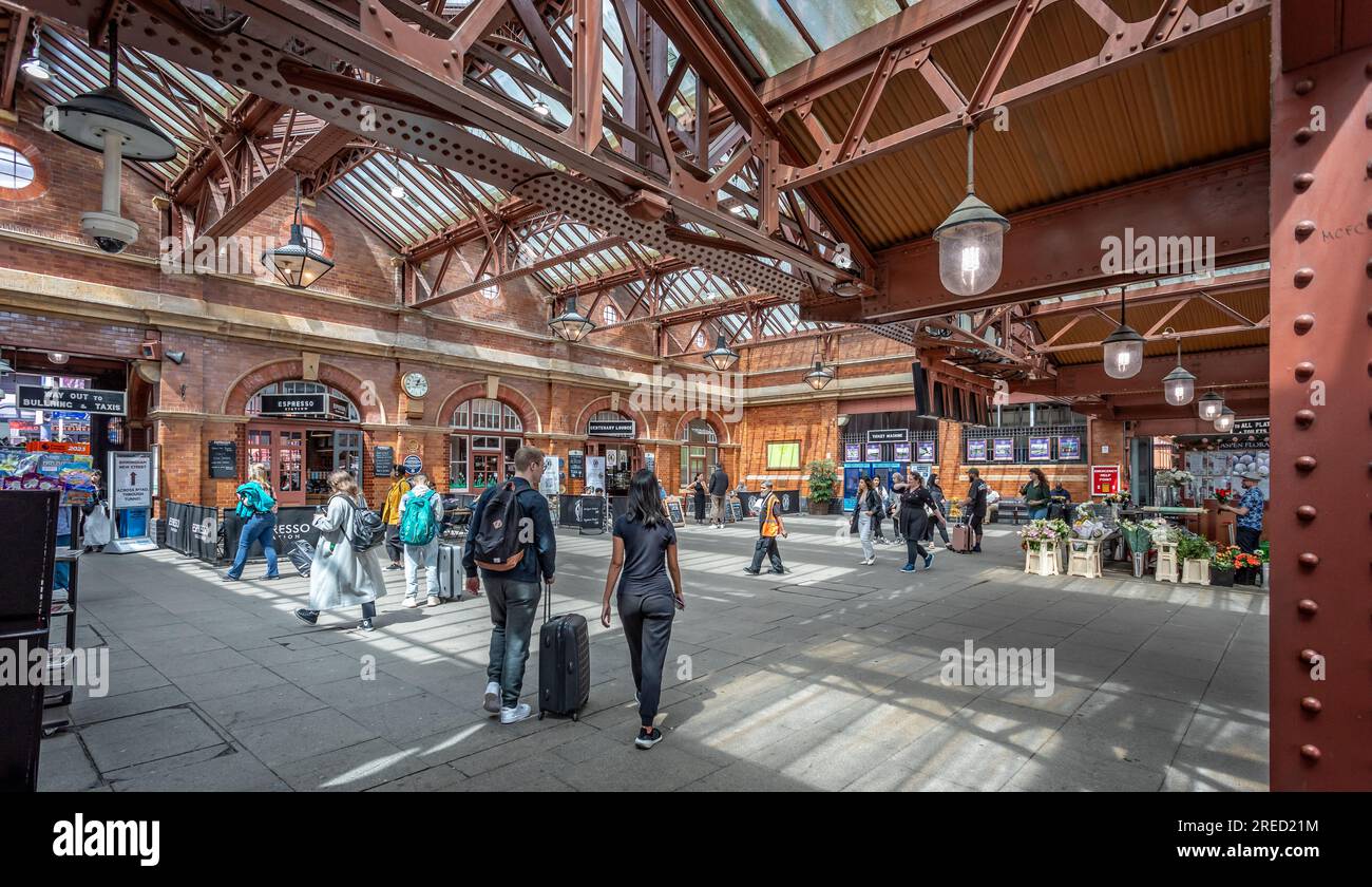 Birmingham Moor Street Railway Station booking hall interior with ...