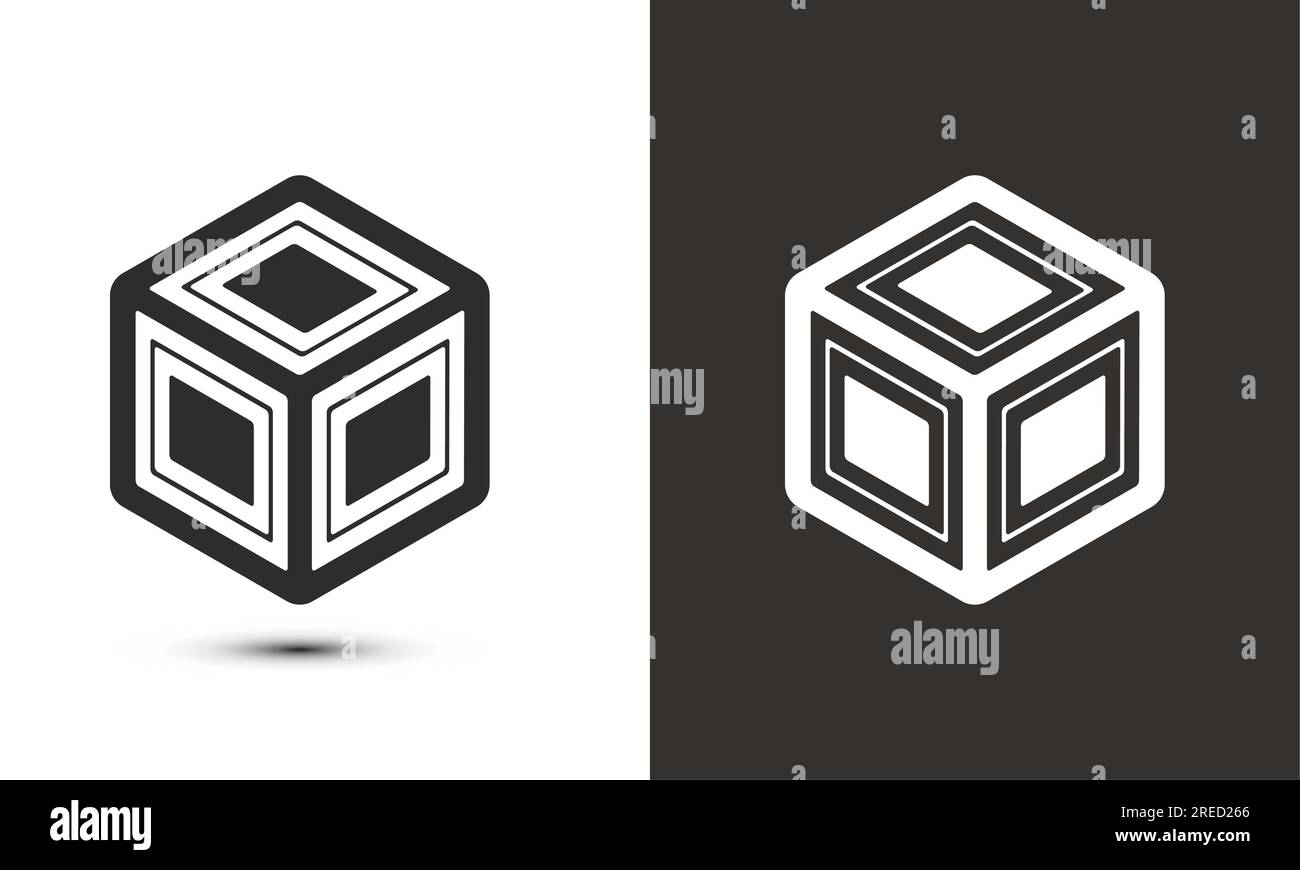 o letter logo design with illustrator cube logo, vector logo modern ...