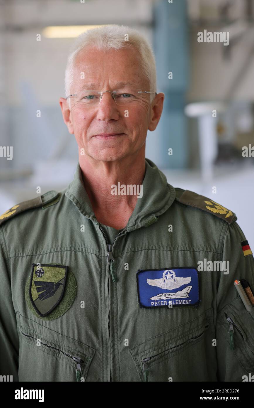 Jagel, Germany. 27th July, 2023. Maj. Gen. Peter Klement, commander ...