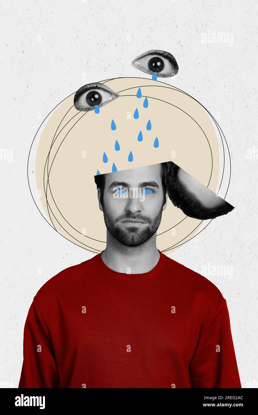 Man Crying Eyes Drawing