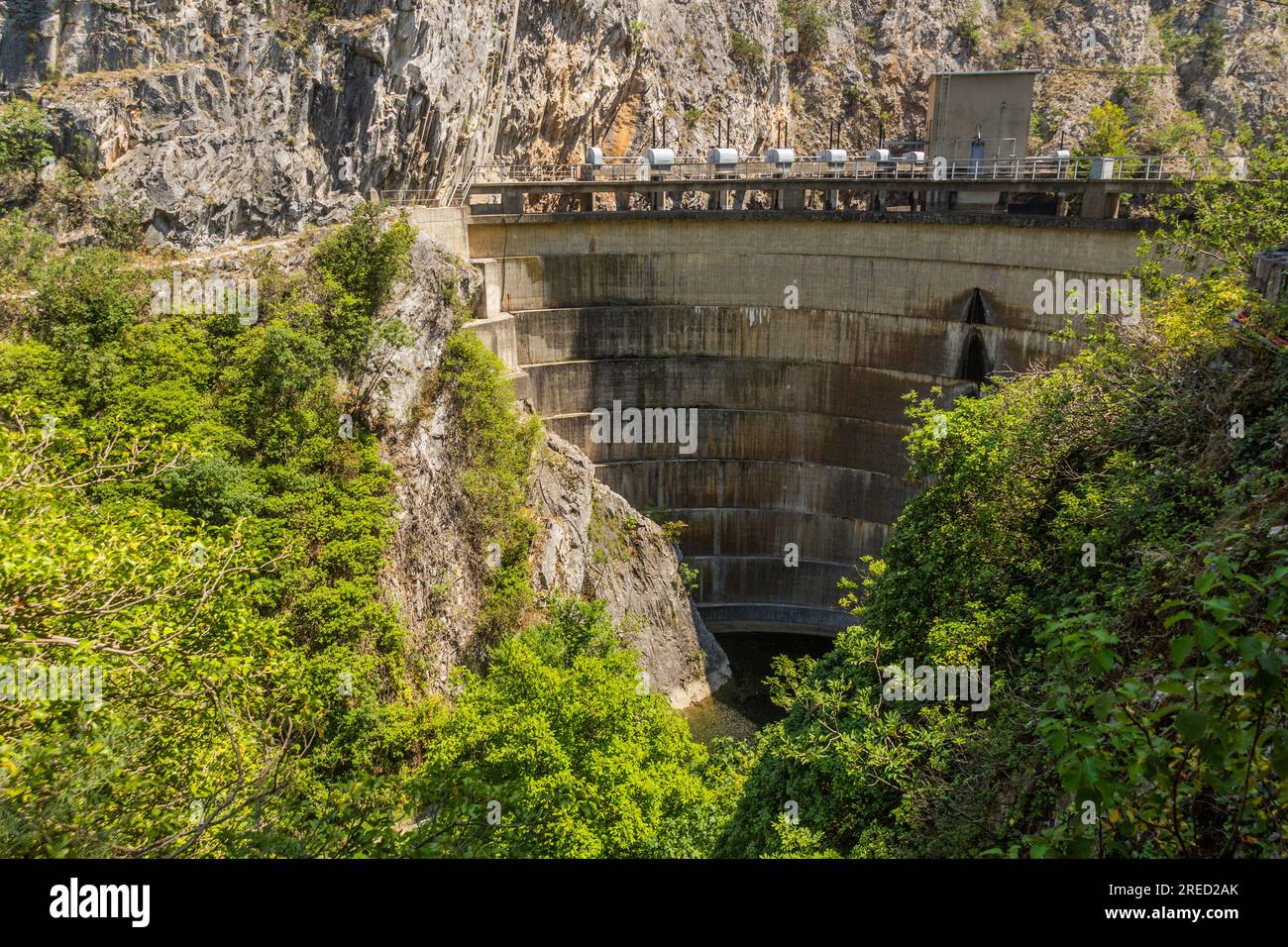 View of Matka dam in North Macedonia Stock Photo - Alamy