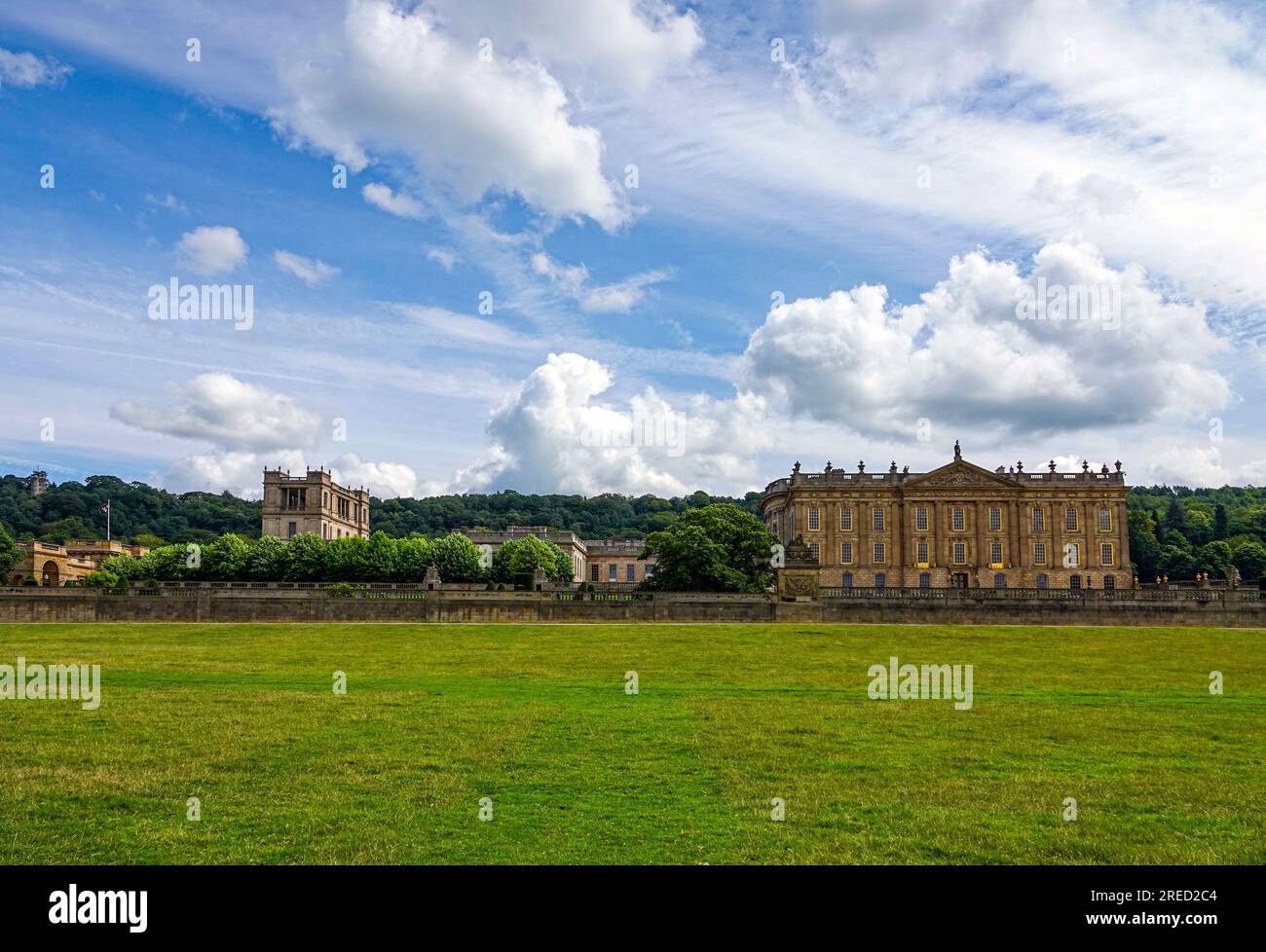 Chatsworth House and gardens, a well known Historic house, stately home ...