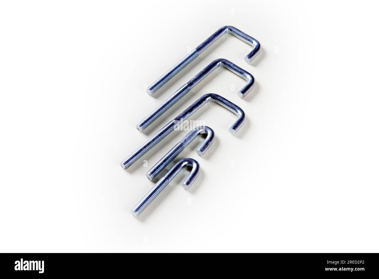 steel screws on a white background Stock Photo - Alamy