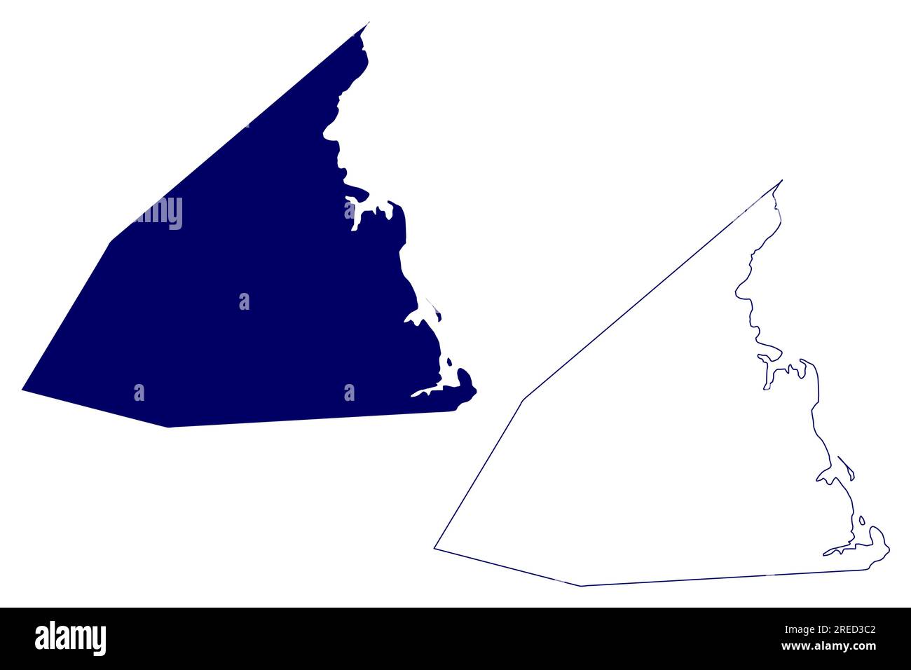 Kent County (Canada, New Brunswick Province, North America) map vector ...