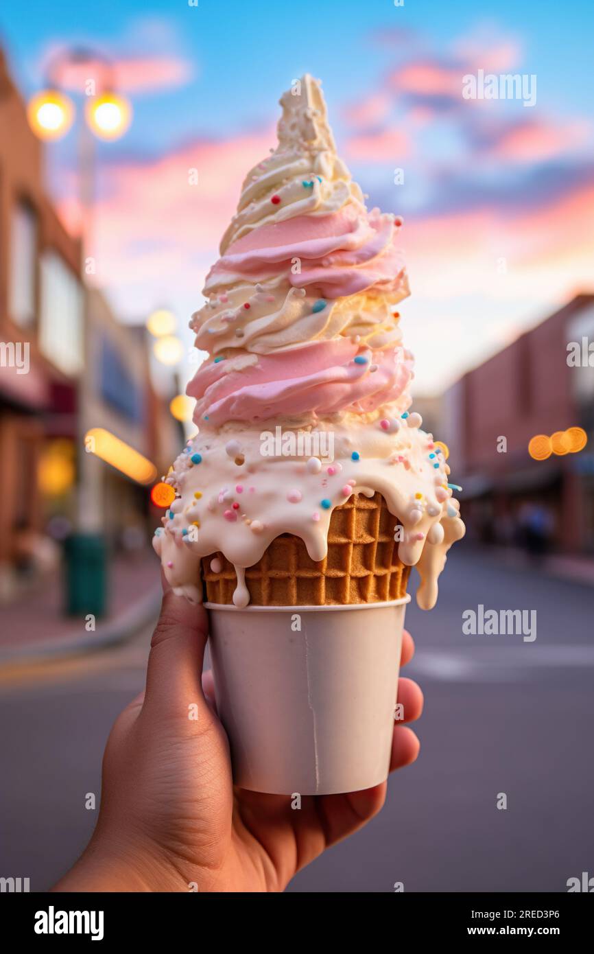 Soft serve with toppings hi-res stock photography and images - Alamy