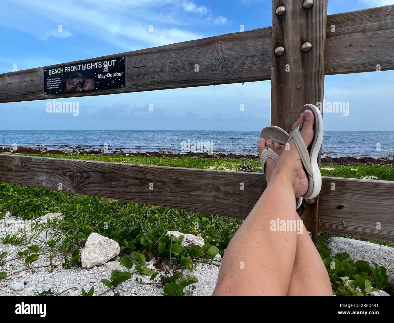 The view of the Atlantic ocean from a campsite in Bahia Honda State ...
