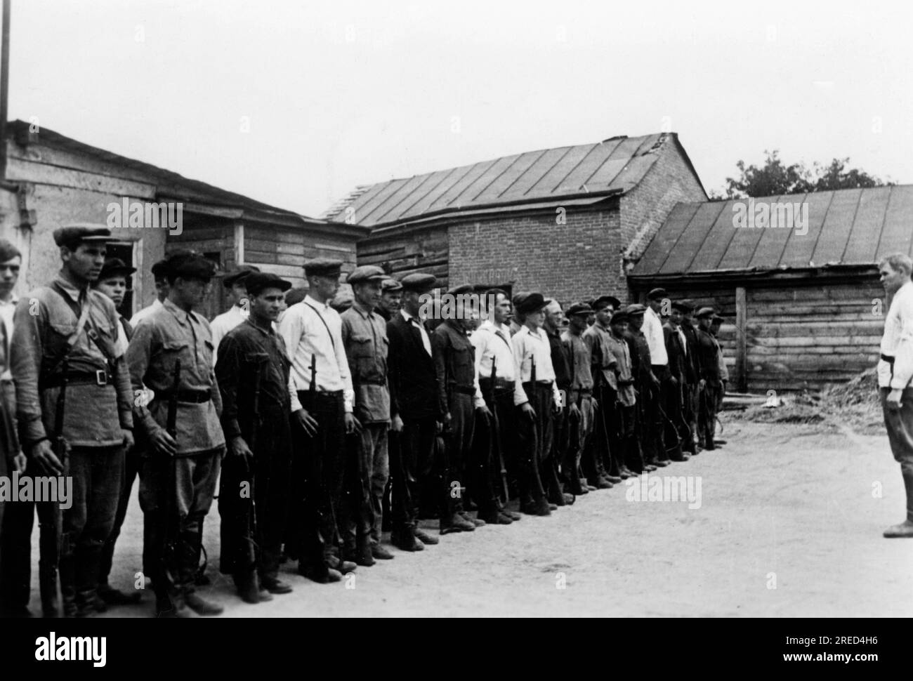 Militia formed from the ranks of locals to protect the bringing in of ...