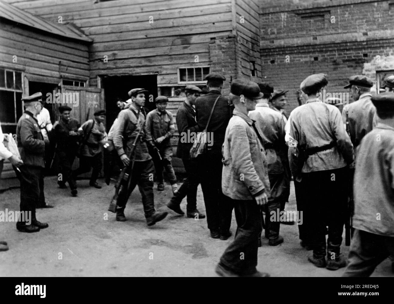 Militia formed from the ranks of locals to protect the bringing in of ...