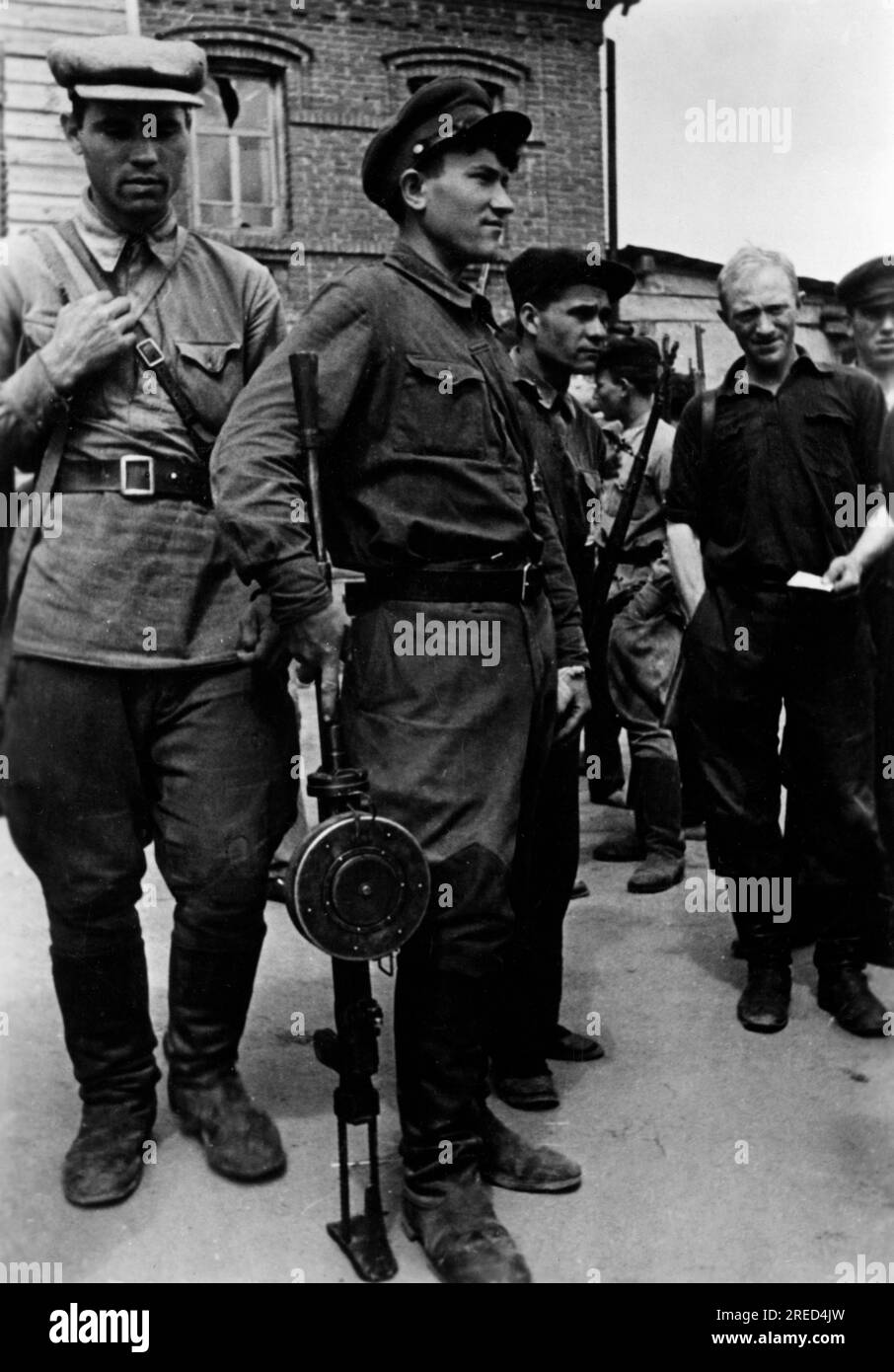 Militia formed from the ranks of locals to protect the bringing in of ...