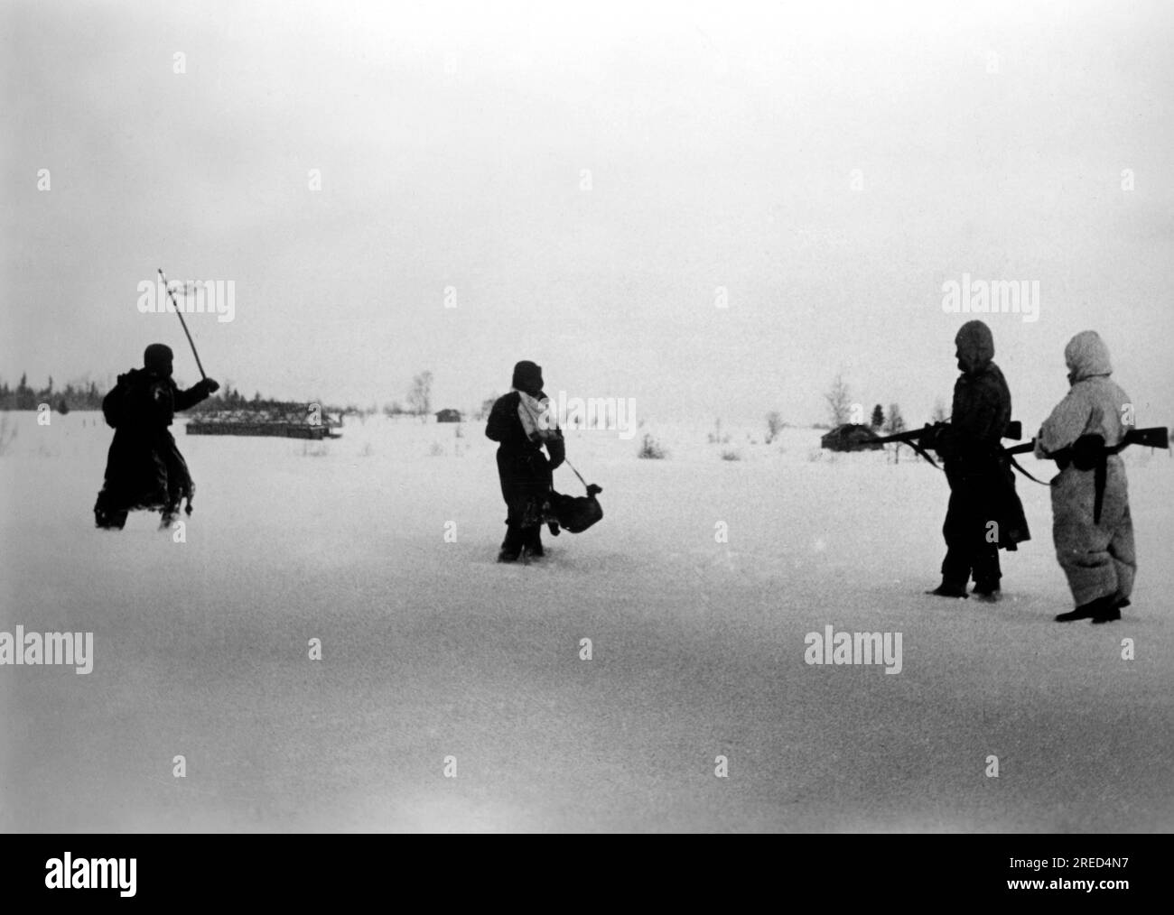 German soldiers capture Russian defectors south of Vyazma. Photo ...