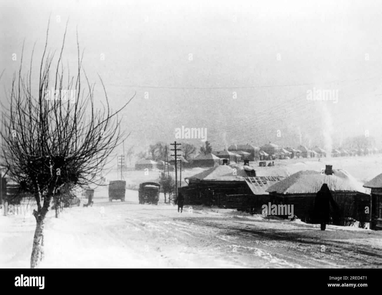 Street in a suburb of Borosvk on the front line outside Moscow. Photo ... Street in a suburb of Borosvk on the front line outside Moscow. Photo ...