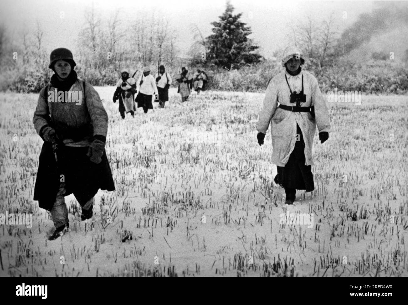 German soldiers at the front in front of Moscow. Photo: Vorpahl ...