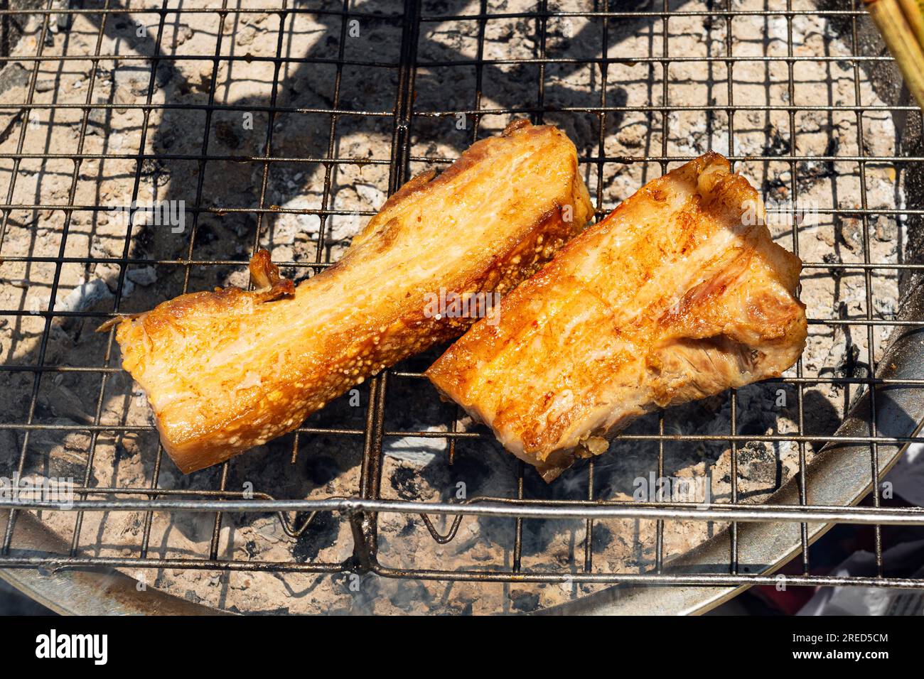 Thai food grilled fish at Nai Thon Naithon Beach Phuket Thailand Stock ...