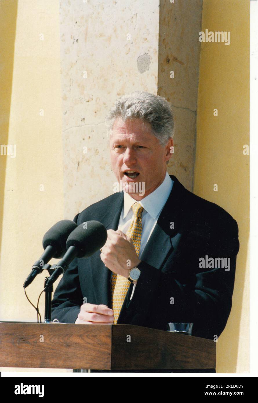 State visit of the American President Bill Clinton (picture) to ...