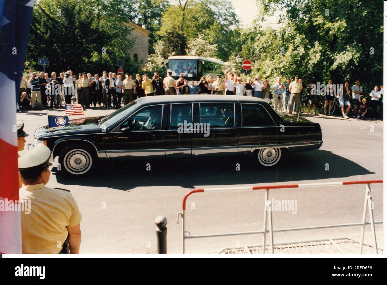 Presidential limousine. Arrival of the American President Bill Clinton ...