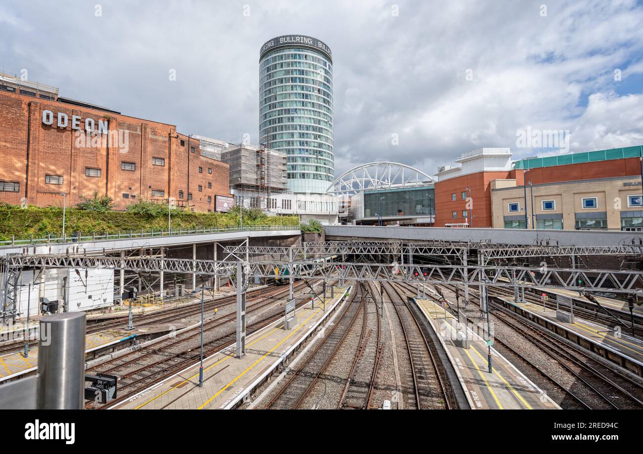 Multiple railway lines emerging from underground from Birmingham New ...