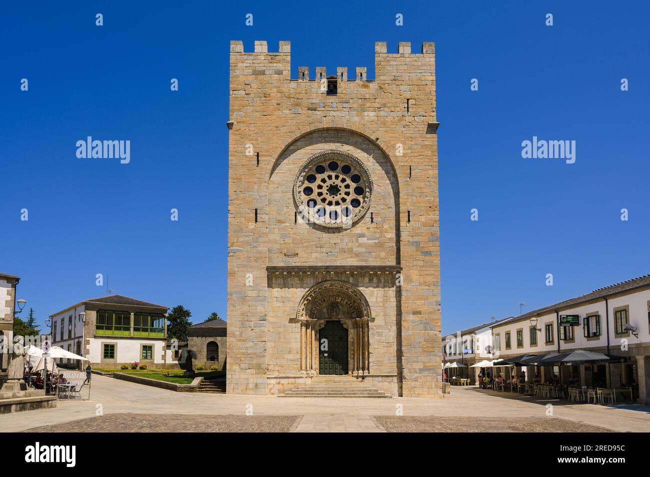 Portomarin, Spain- July 27, 2023: View of the Church San Nicolas de ...