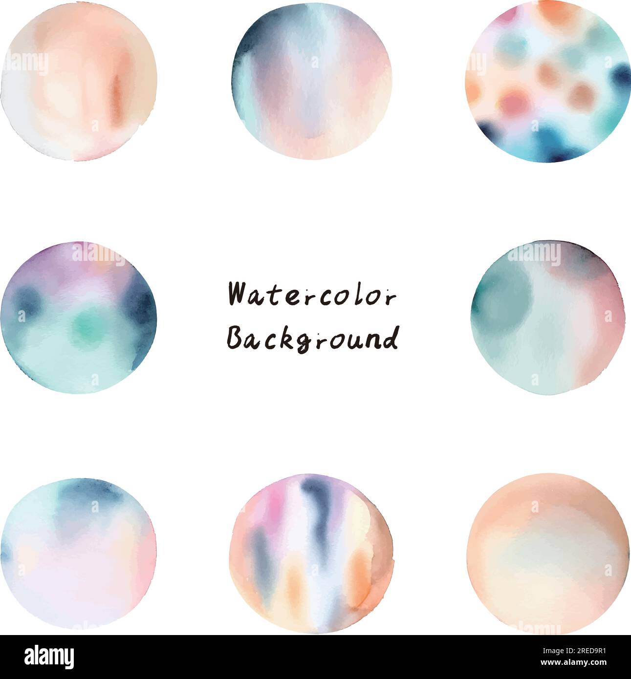 Watercolor dots set. Hand painted watercolor circles. Vector illustration Stock Vector Image ...
