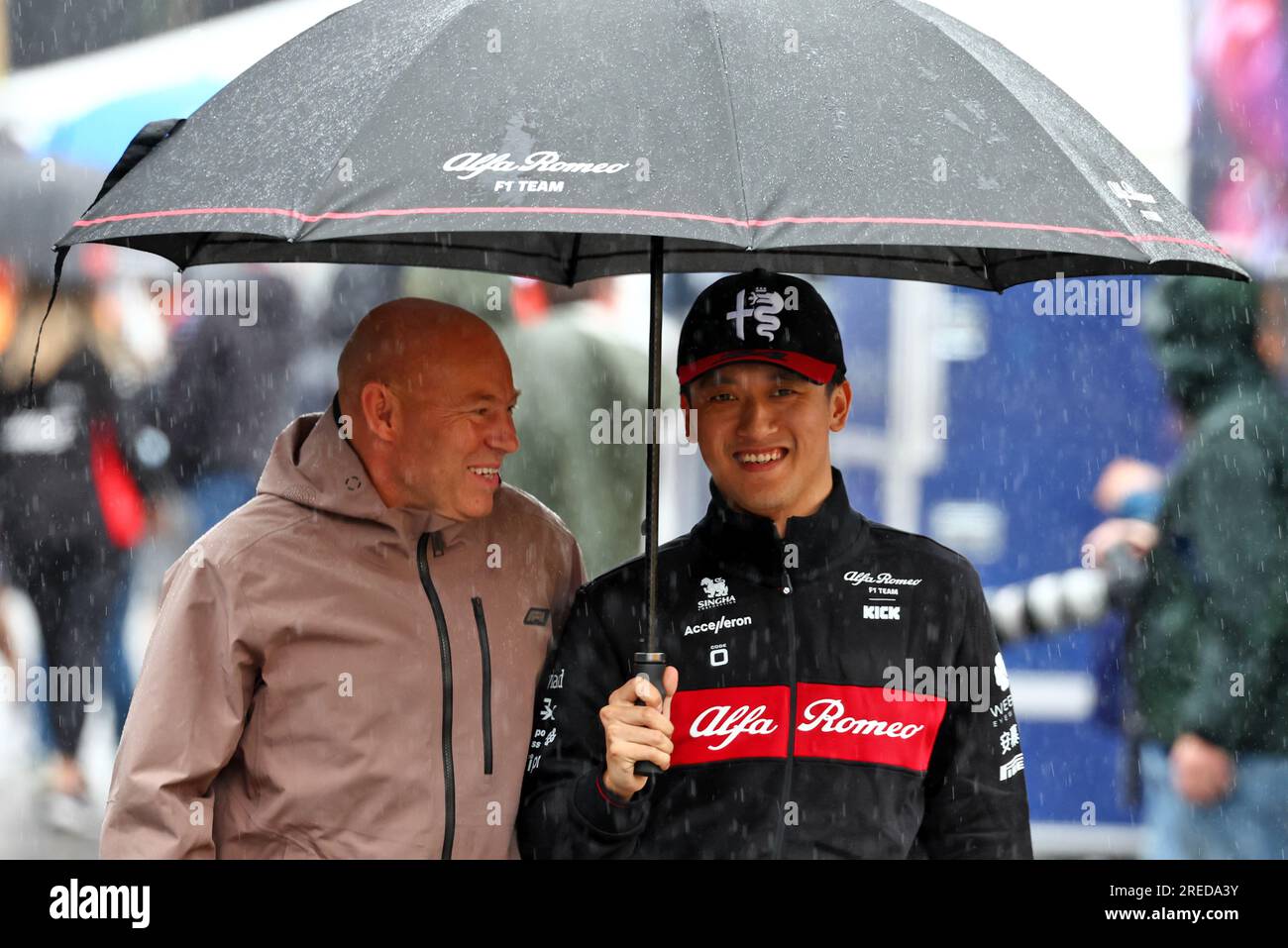 Spa Francorchamps, Belgium. 27th July, 2023. (L to R): Mark Arnall (GBR ...