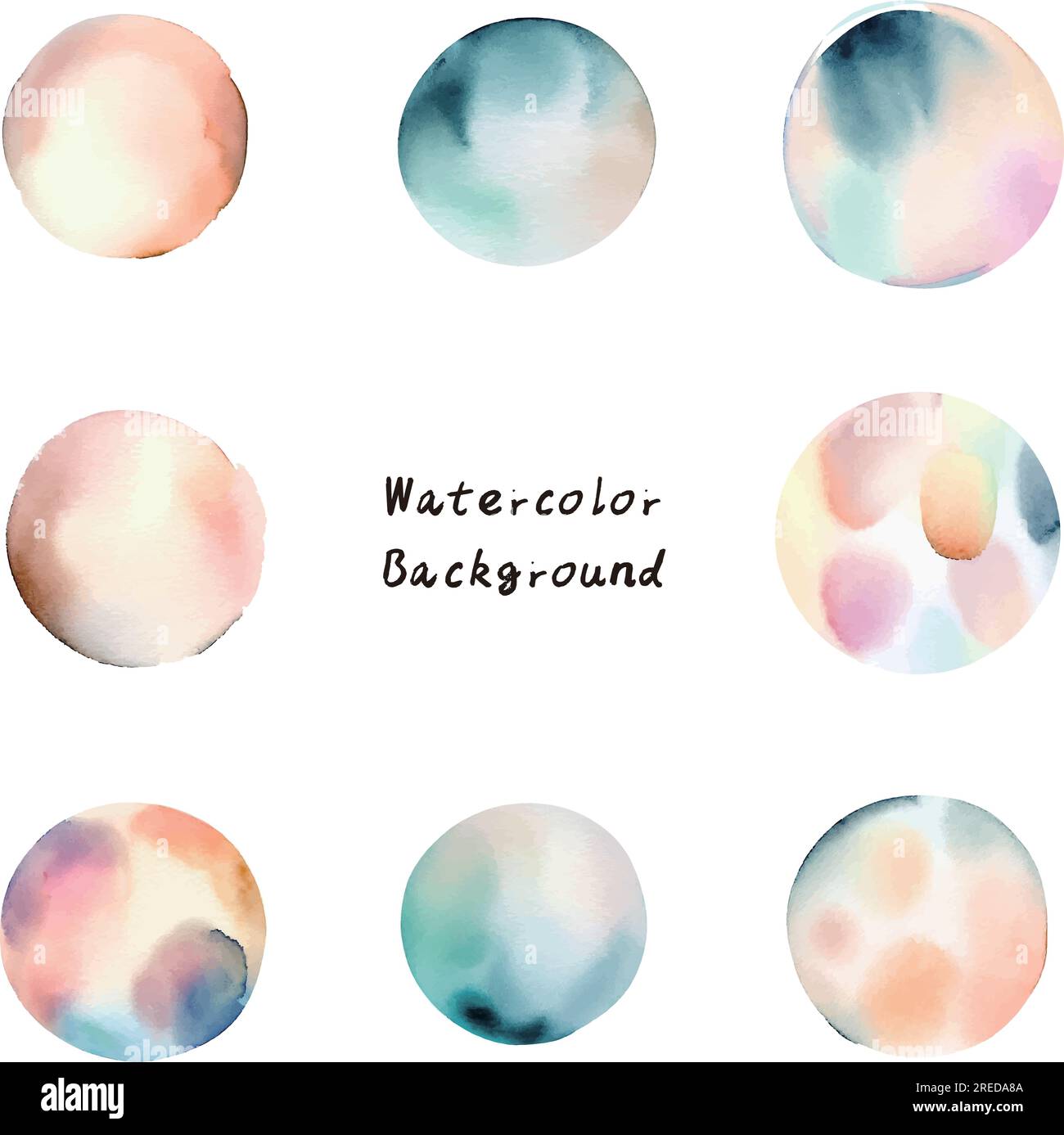 Watercolor dots set. Hand painted watercolor circles. Vector illustration Stock Vector Image ...