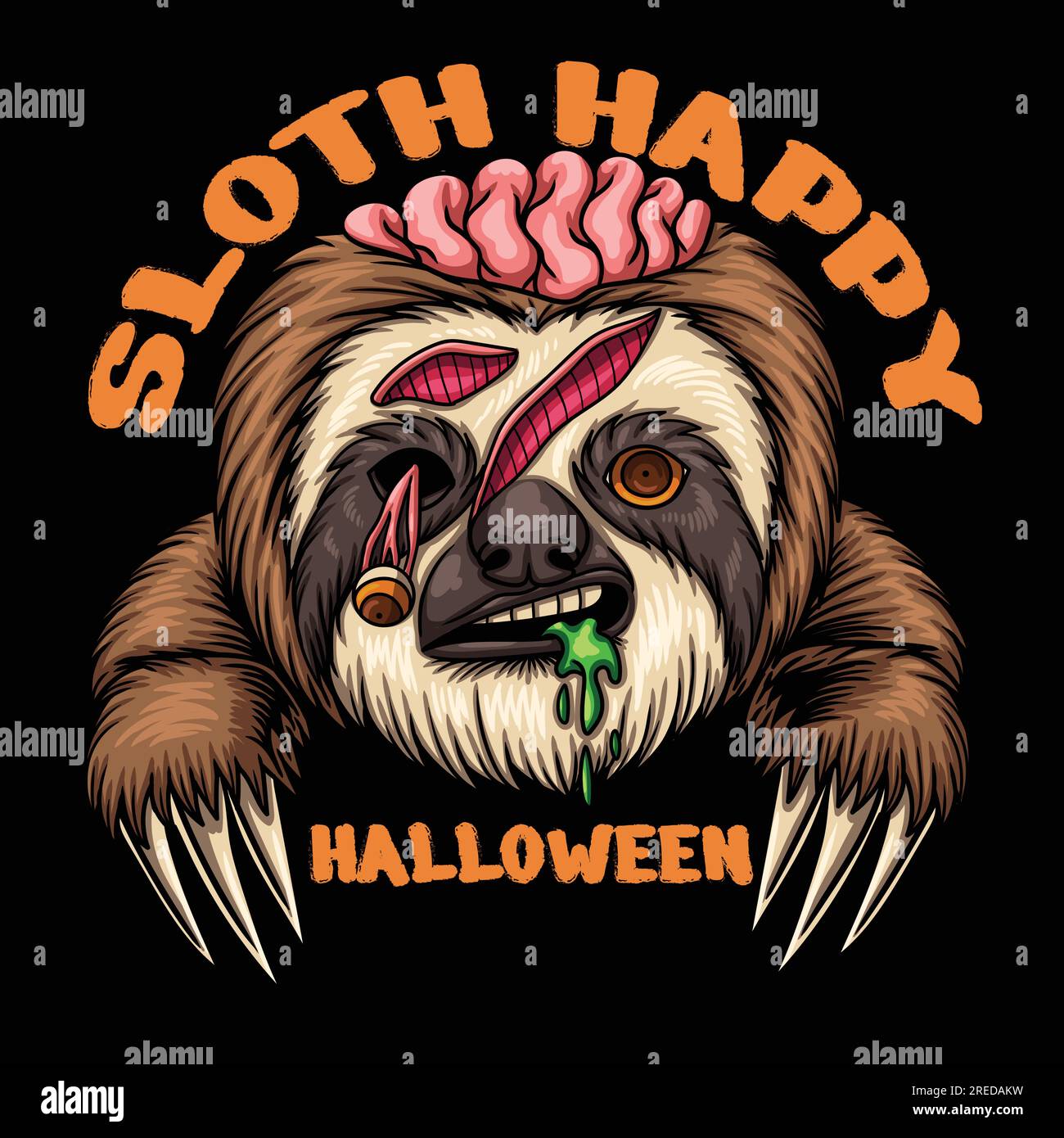 Sloth monster Stock Vector Images - Alamy