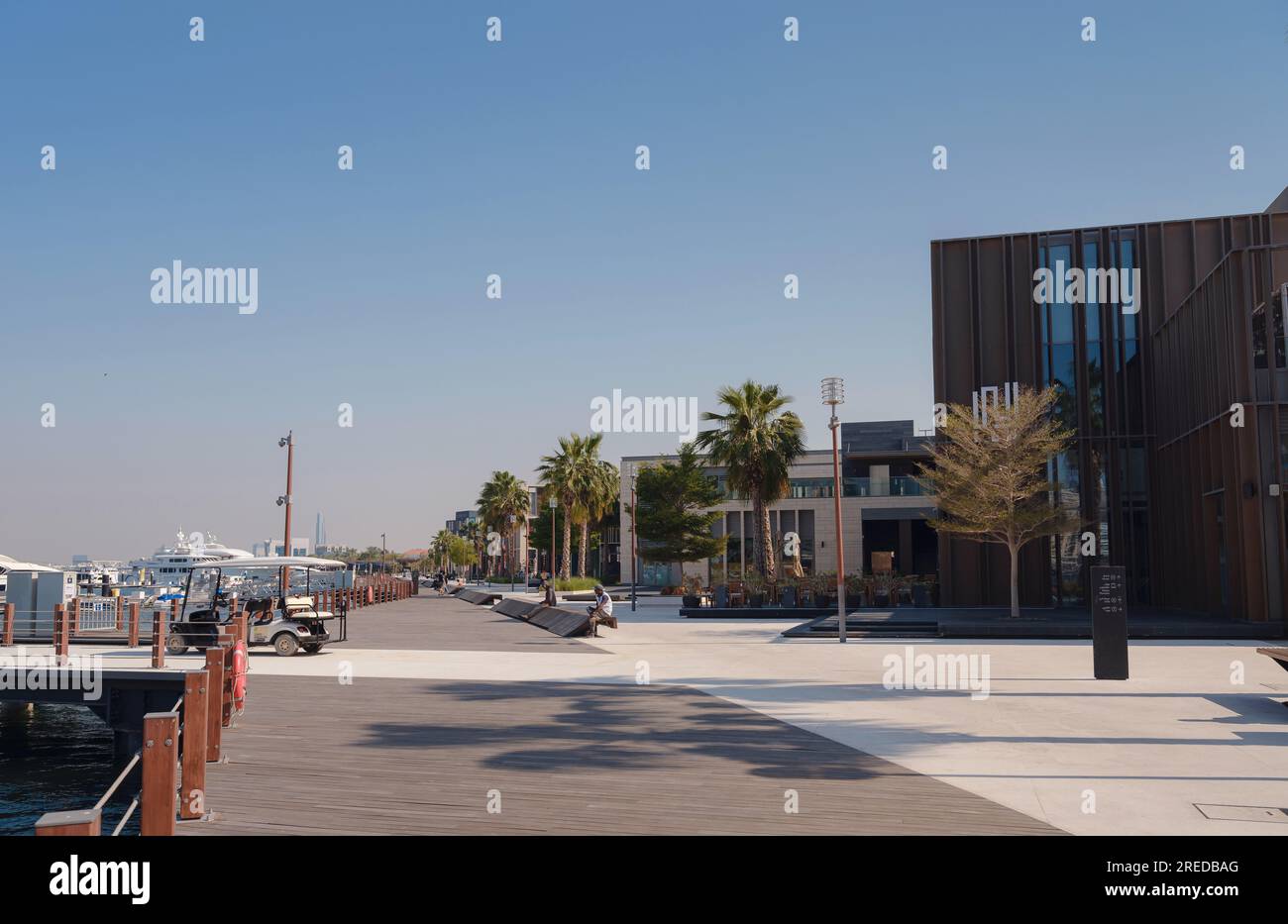 20 March 2023, Dubai, UAE: Al Seef old town village in Dubai, Al Seef Khor is 1.8 km waterfront ...