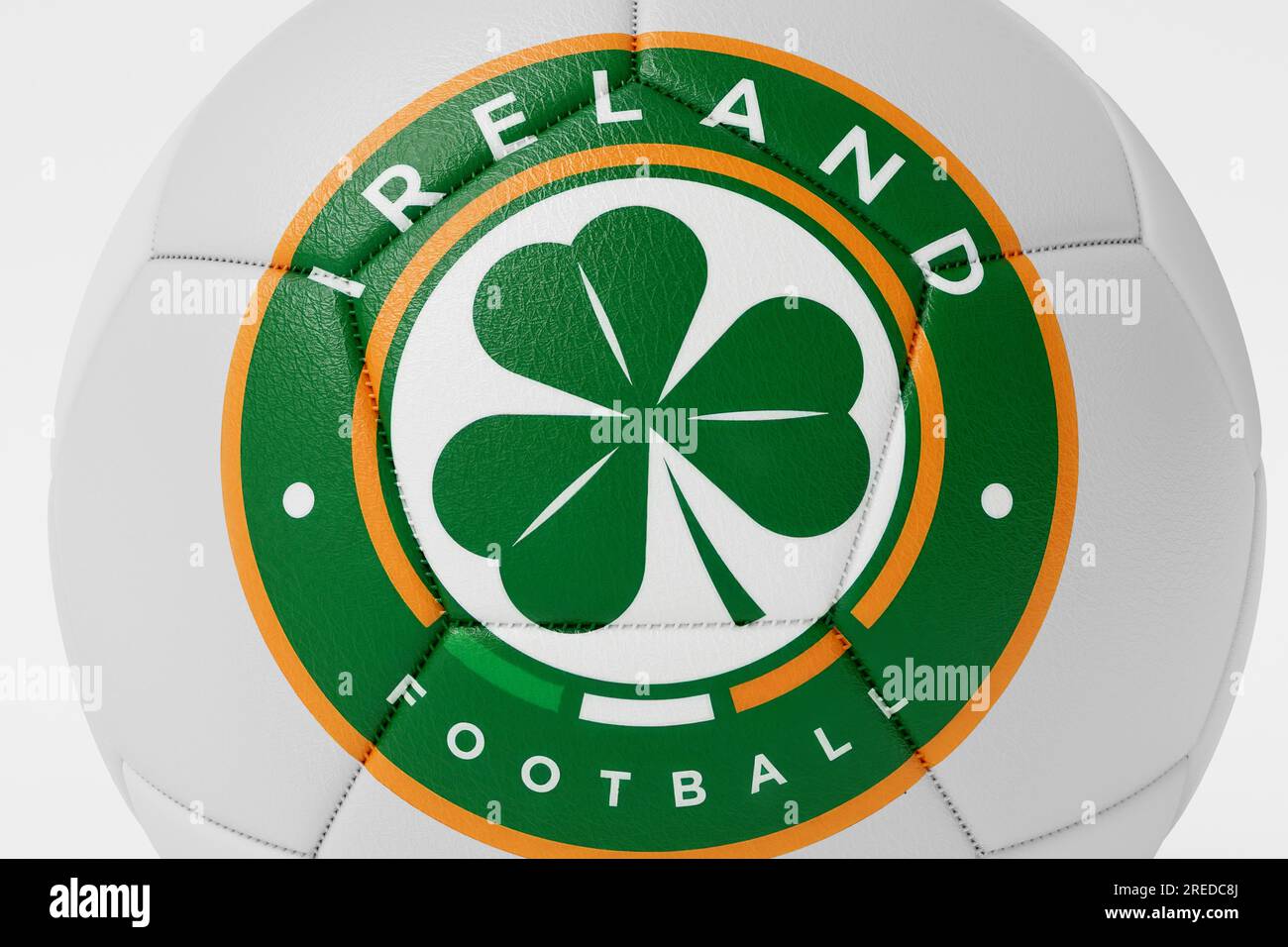 LONDON, UK - July 2023: Ireland national football team logo badge on a ...