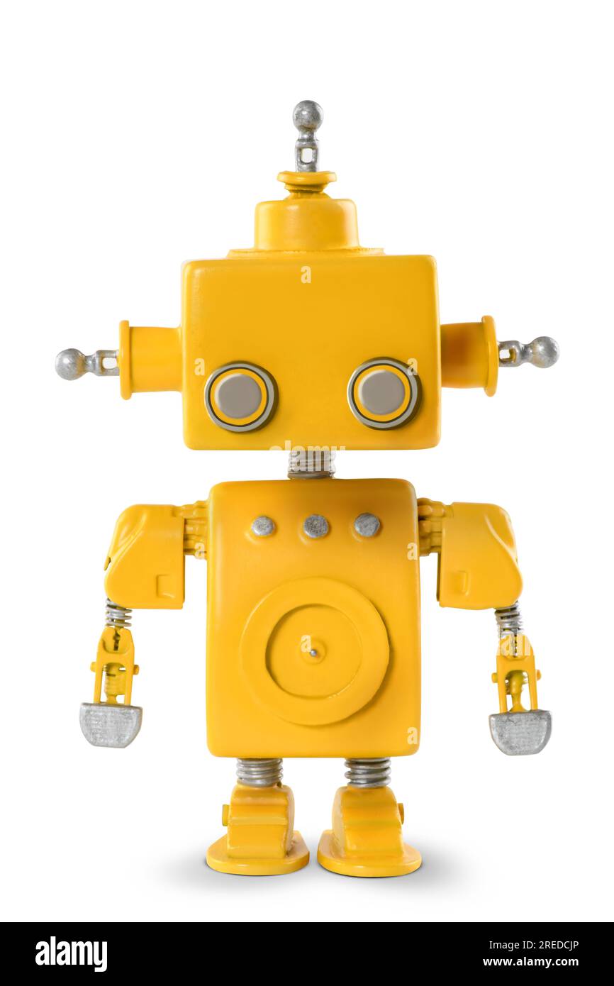 A delightful handmade miniature robot model with a 1960s retro design ...
