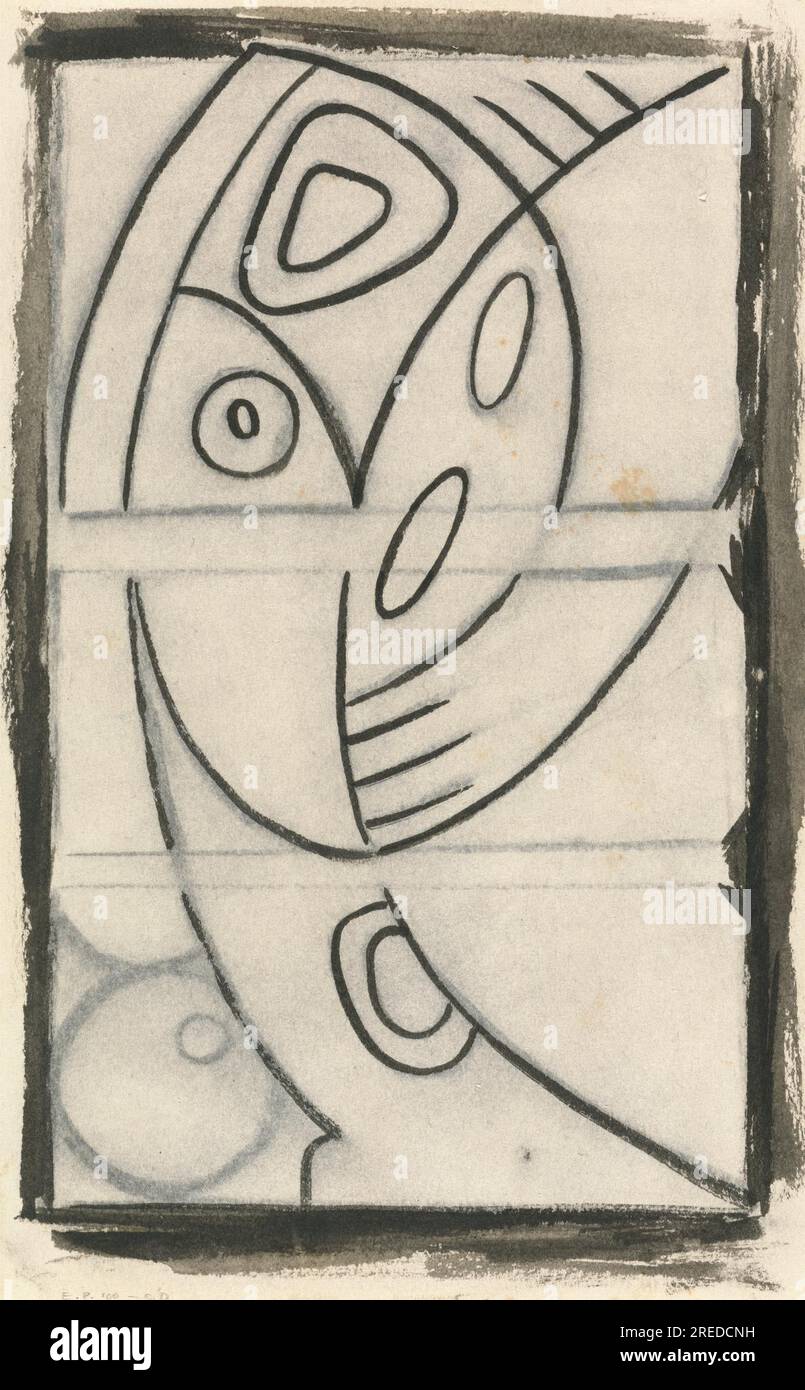 Relief Design of an Abstract Female Figure between 1910 and 1915 by ...