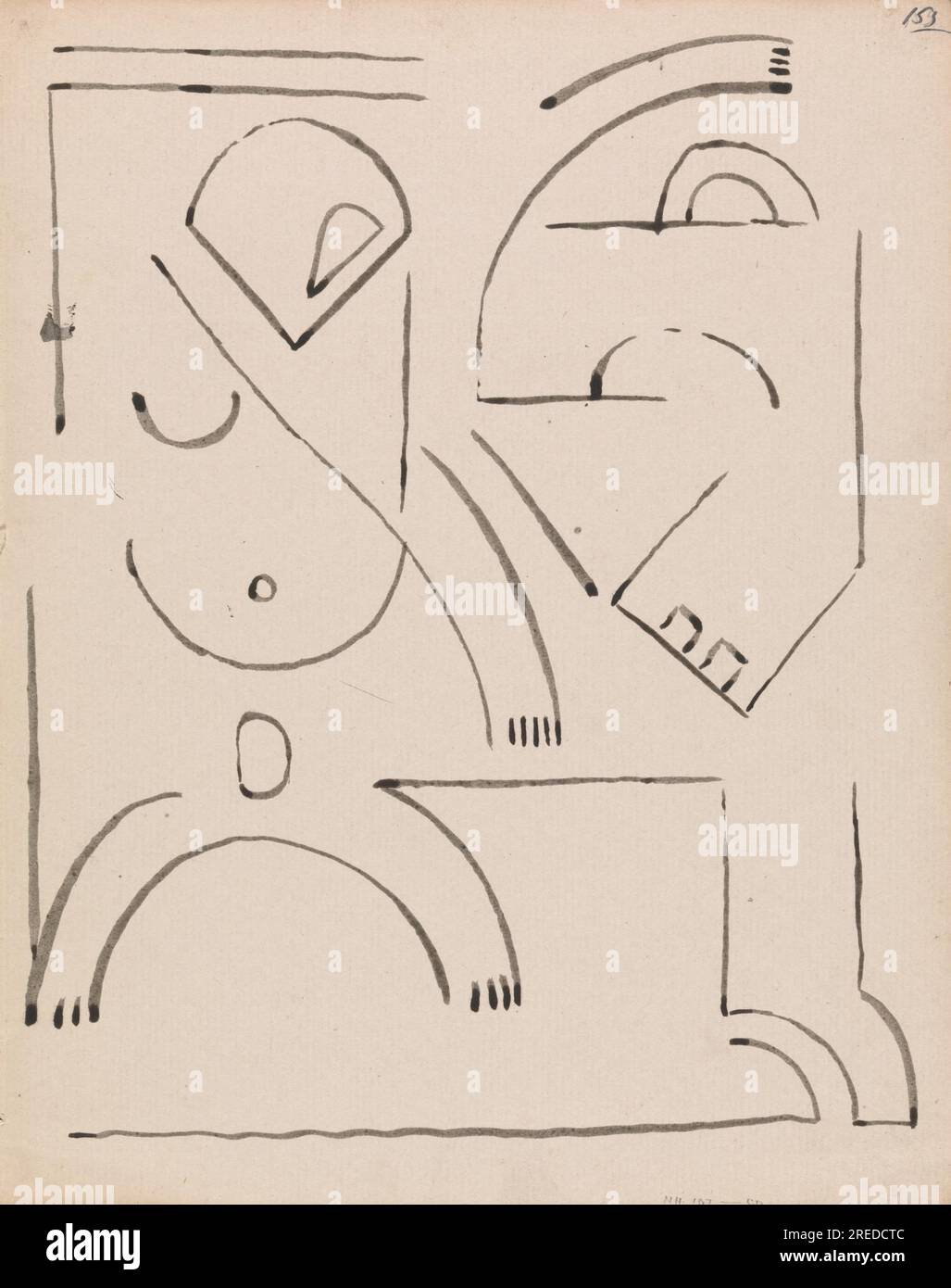 Abstract Figure Composition between 1910 and 1915 by Henri Gaudier ...