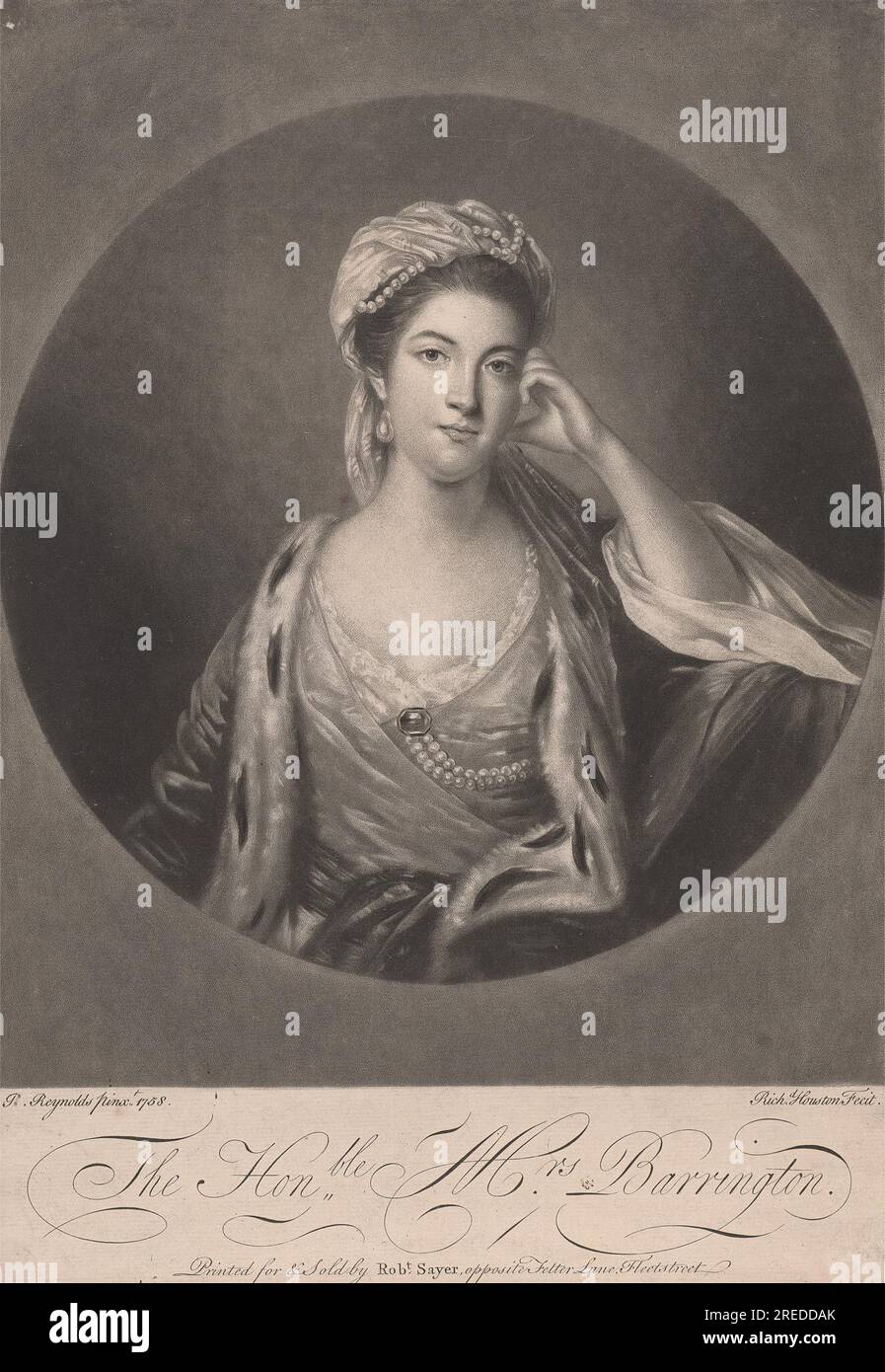 The Honorable Mrs Barrington by Richard Houston Stock Photo - Alamy