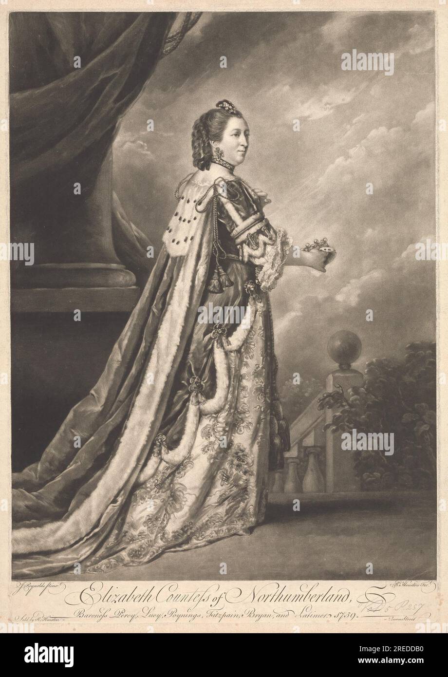 Elizabeth, Countess of Northumberland by Richard Houston Stock Photo ...