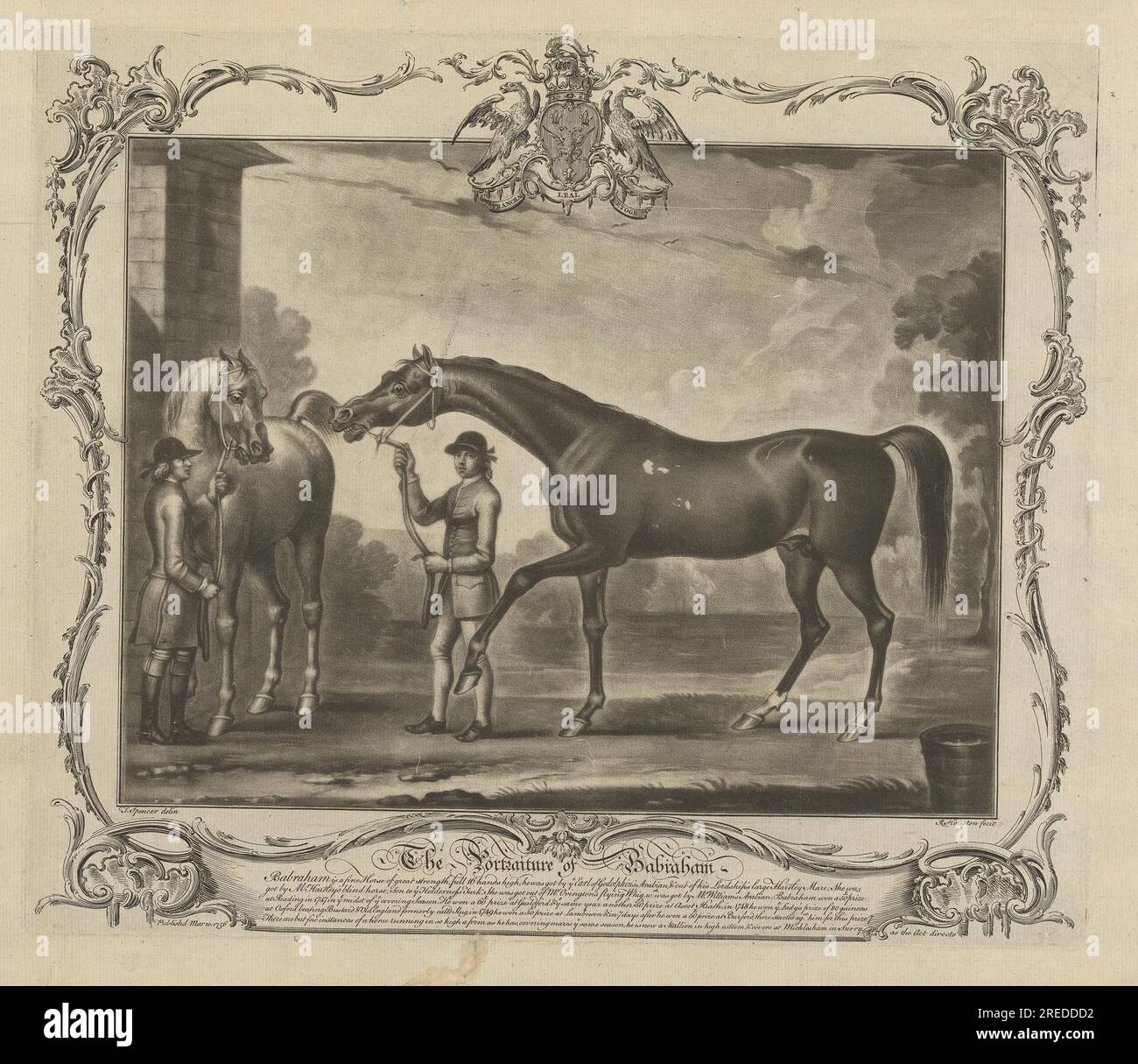 The Portraiture of Babraham 1756 by Richard Houston Stock Photo - Alamy