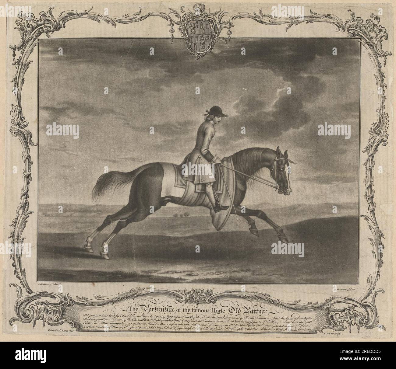 The Portraiture of the Famous Horse Old Partner 1755 by Richard Houston ...