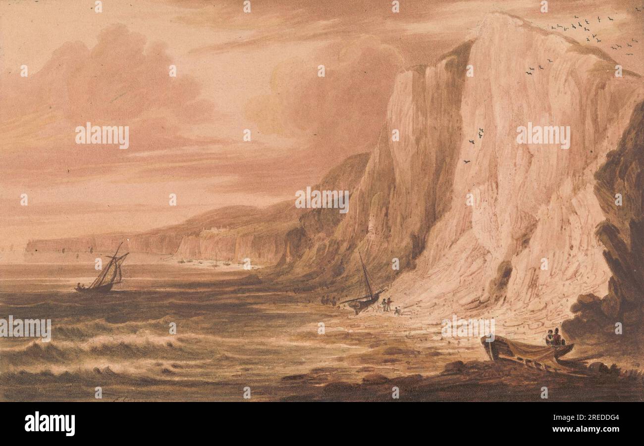 Culver Cliff, Sandown Bay, Isle of Wight by Frederick Calvert Stock ...