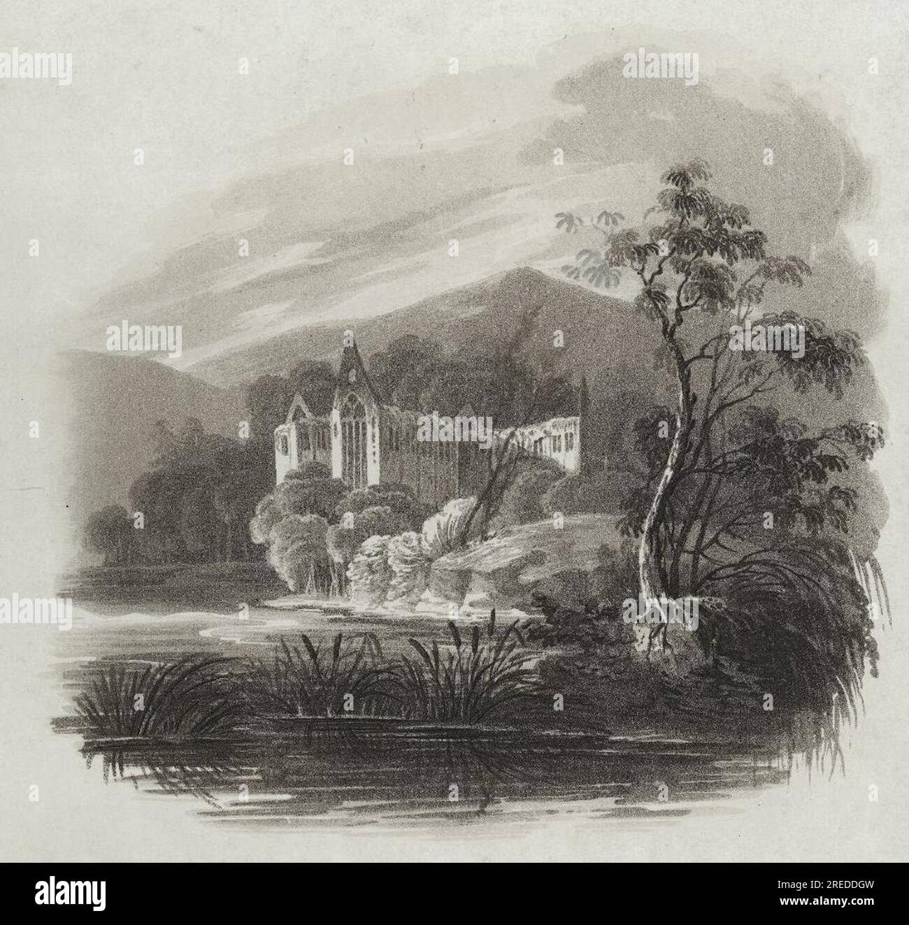 South Front, Tintern Abbey 1815 by Frederick Calvert Stock Photo - Alamy