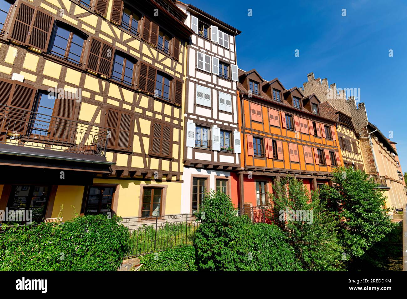 Strasbourg Alsace France. The coloured timber framed houses in Petit ...